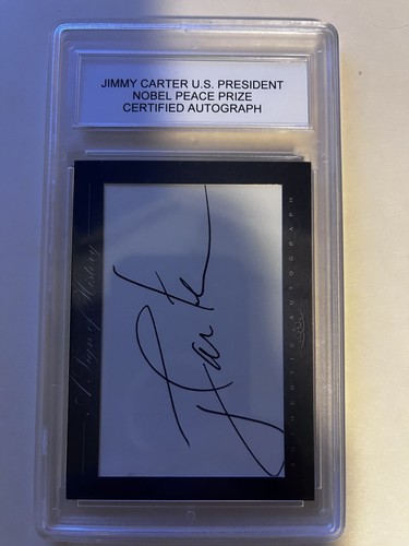 President Jimmy Carter 2012 A sign of History cut signature card ...