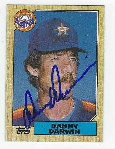 Danny Darwin Autographed 1987 Topps Signed Baseball Card #157 Houston ...
