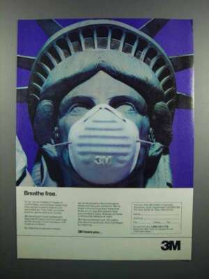 1983 3M Vintage Advertisement - Breathe Free | eBay