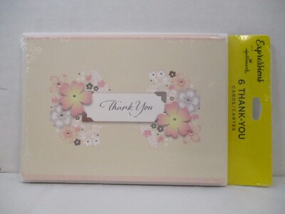 Hallmark Expressions 8 Thank you Cards Notecards Blank New Unopened ...