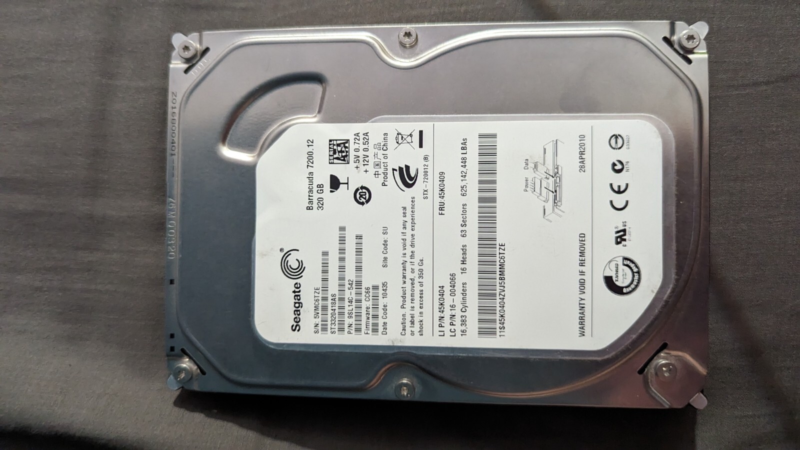 Seagate Barracuda 7200.12 320GB Internal 7200RPM 3.5" (ST3320418AS) HDD ...