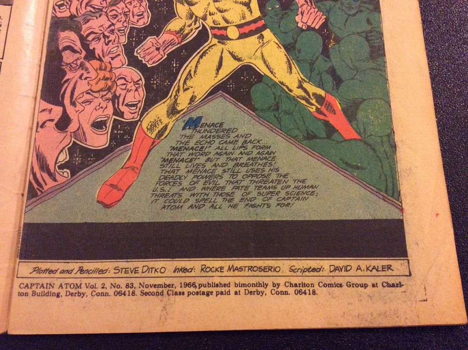 CAPTAIN ATOM #83 Comic Book 1ST APP TED KORD BLUE BEETLE Charlton 1966 ...
