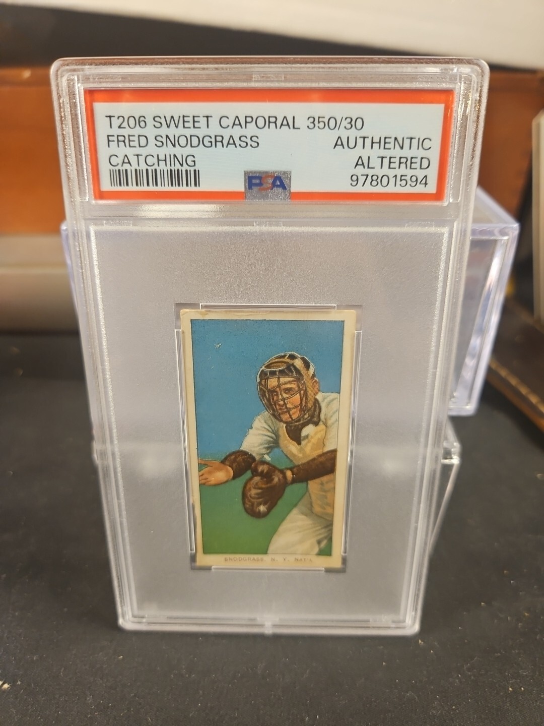 T206 Sweet Caporal 350/30 Fred Snodgrass Catching PSA Authentic | eBay