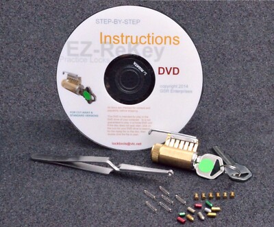 CutAway Style Key-in-Knob Lock Cylinder KW keyway Easily Rekeyed DVD ...