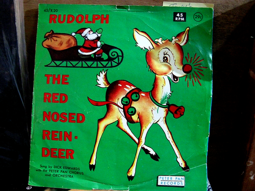 DICK EDWARDS RUDOLPH THE RED NOSED REINDEER 45 VG+ Vinyl PETER PAN ...