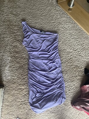 Missguided Tall Size 12 One Shoulder, Violet/Purple Mini Dress, slinky ...