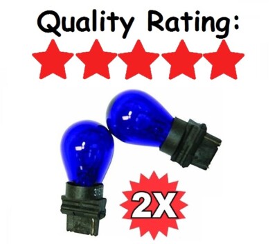2x BLUE 3157 Bright Auto Light Bulb for Tail Signal Turn Brake Stop ...