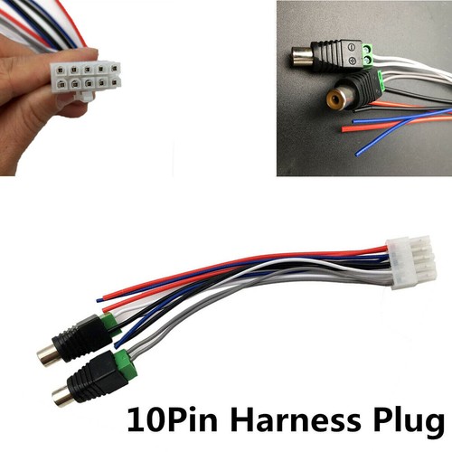 15cm Power Input Speaker Wire Harness 10 Pin Plug RCA For Dual TBX10A ...