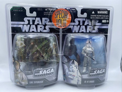 Star Wars The Saga Collection Special Value 2-Pack Figures Luke & AT-AT ...