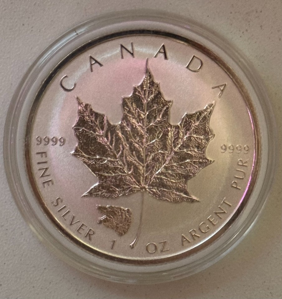 2016 $5 Canadian Silver Maple Leaf Grizzly Bear Privy 1oz .9999 Silver ...