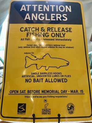 Fish & Wildlife ATTENTION ANGLERS Catch And Release Only Fishing Metal ...