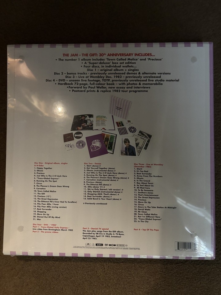 The Jam - The Gift Super Deluxe Edition UK CD Album Box Set brand-new ...