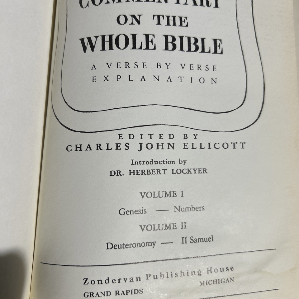 Ellicott’s Commentary On The Whole Bible 4 volume set | eBay