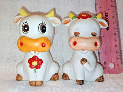 Anthropomorphic Cows Salt and Pepper Shaker Set, a rare find from Korea ...