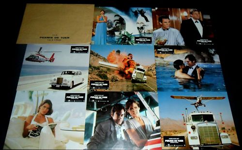 1989 Licence to Kill ORIGINAL French LOBBY CARD SET James Bond 007 | eBay