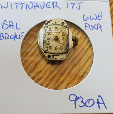 LADIES WITTNAUER 17J 6W8 AXA WATCH MOVEMENT #930 A | eBay