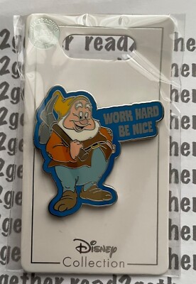Disney Pin Work Hard Be Nice Happy Snow White | eBay