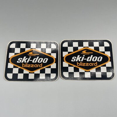 2 Ski Doo Blizzard Decals / Stickers NOS Vintage Snowmobile Ski Sled ...
