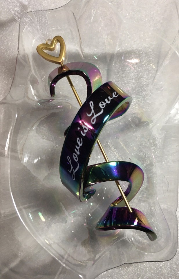 Hallmark Love is Love 2021 Keepsake Ornament Rainbow Heart LGBTQ+ ...