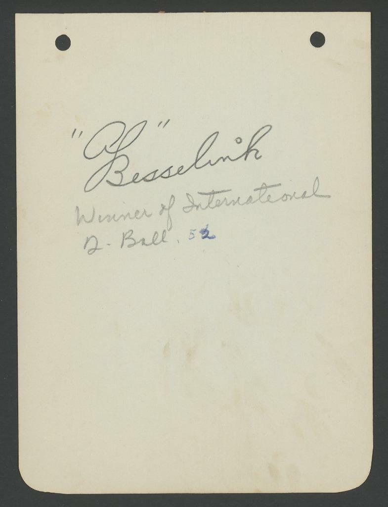 AL BESSELINK signed album page (Golf Great - AUTOGRAPH) | eBay