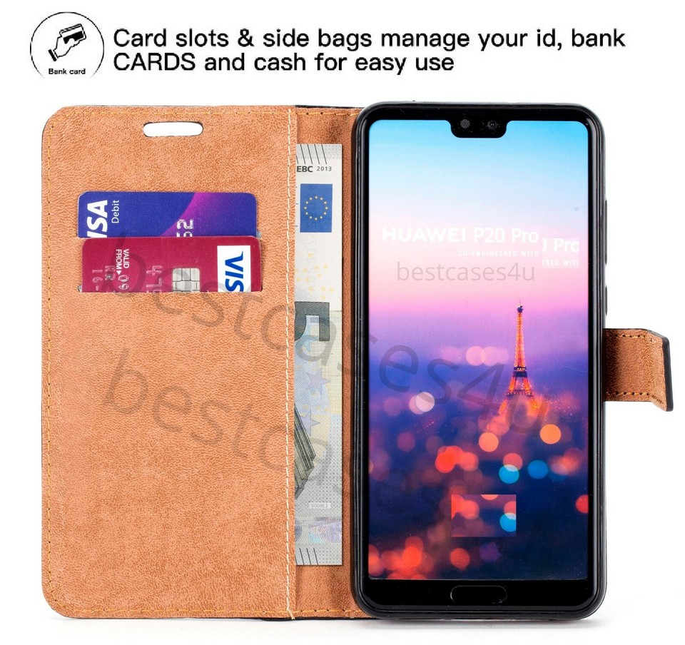 Case For Huawei P30 Pro P30 Lite Leather Flip Shockproof Wallet Book ...