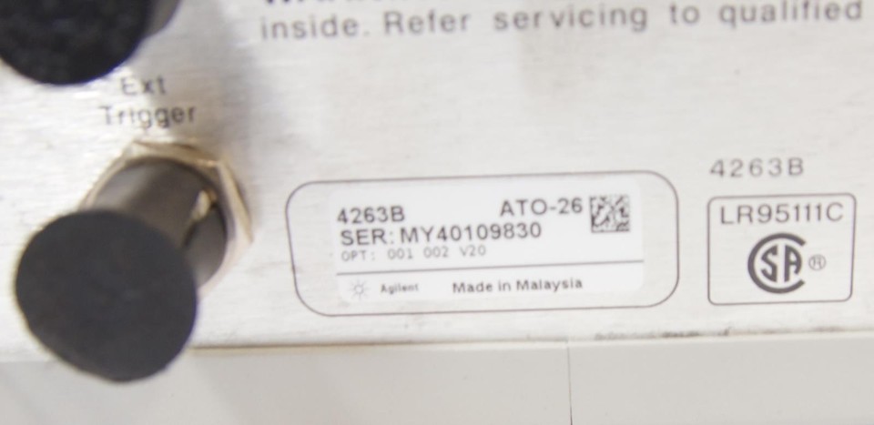 Agilent / HP 4263B 100 Hz to 100 kHz LCR Meter | eBay