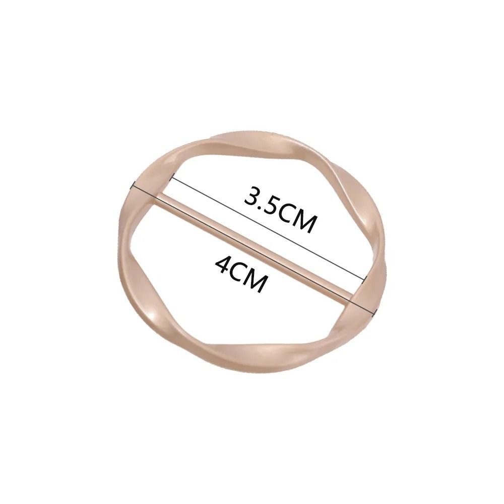 Simple Corner Hem Waist Knotted Brooches Round Shawl Buckle Women Lady ...