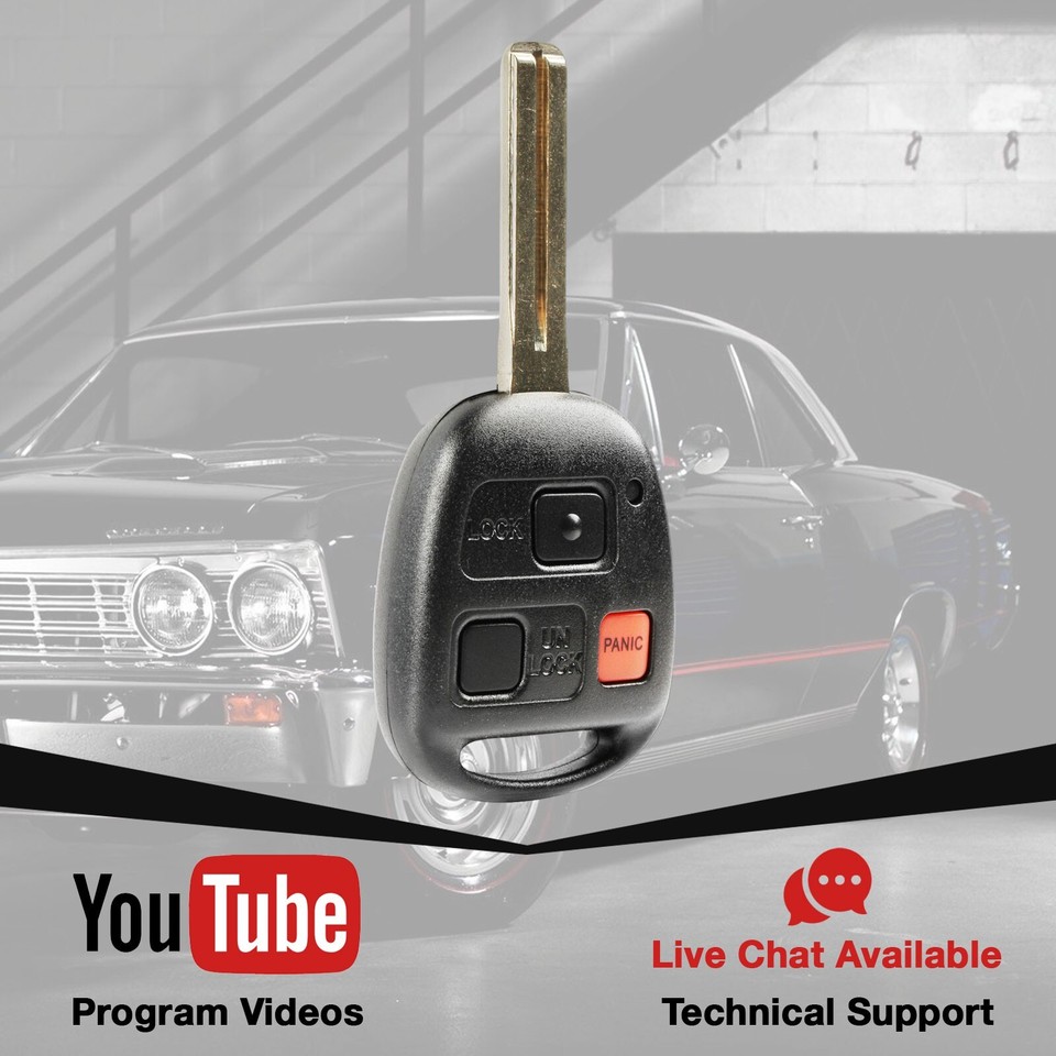 2 Key Fob Remote Replacement for 1998 1999 2000 Lexus LX470 HYQ1512V 4C ...