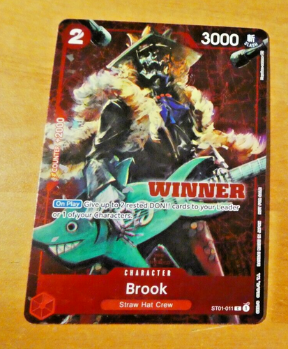 ONE PIECE ENGLISH CARD RARE HOLO GAME CARTE Brook ST01-011 Winner EN NM ...
