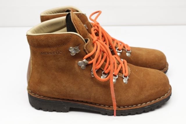 Merrell Wilderness Boots 10.5 M Brown Suede Leather Speed Hook Laces ...