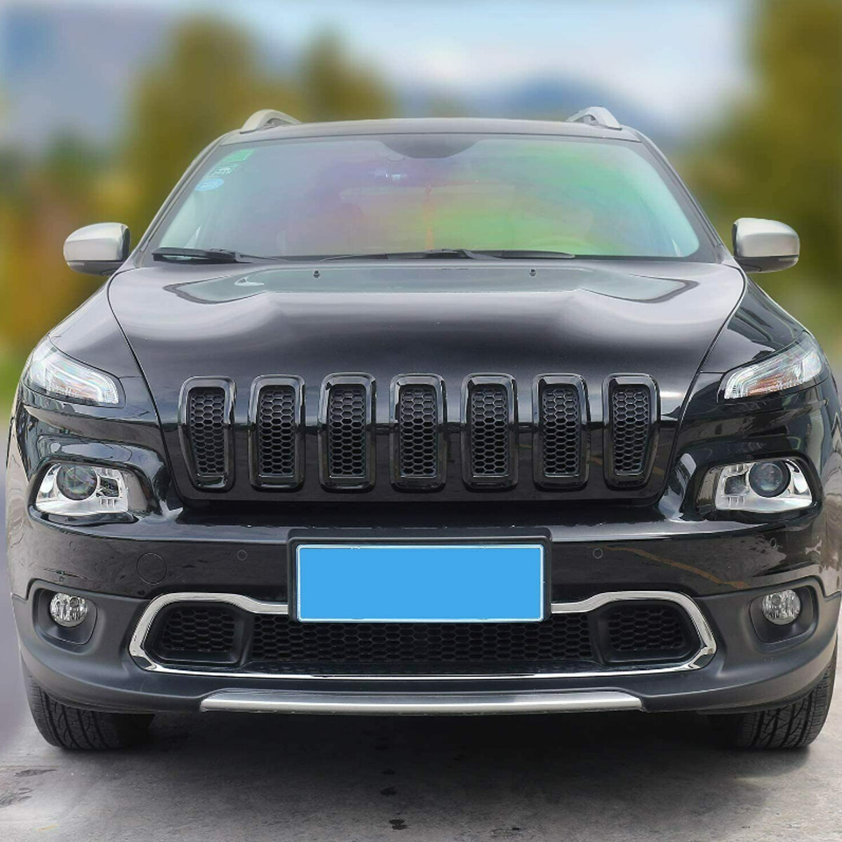 Fits 2014-2018 Jeep Cherokee Front Grille Trim Black Insert Hood ...