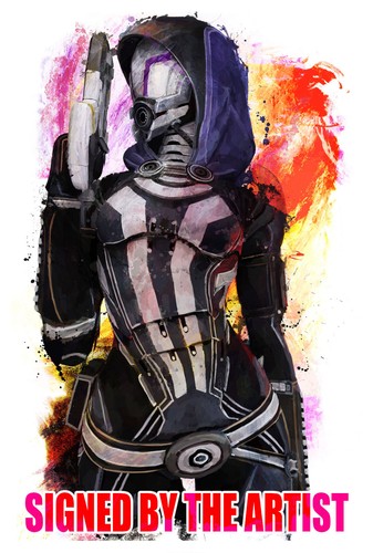Tali Mass Effect Insp 11x17 Jason Oakes SIGNED Abstract Art Print Video ...