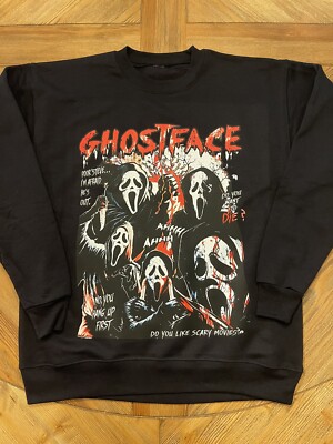 Scream Ghostface Crewneck Sweatshirt Sz XLarge | eBay