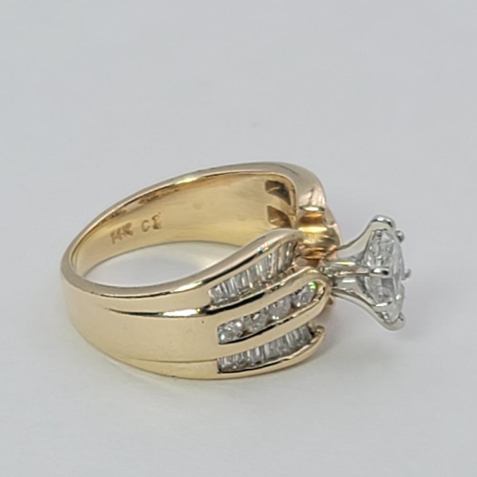 WOMEN'S 14K YELLOW GOLD .71CTW DIAMOND ENGAGEMENT RING (aee kp ...