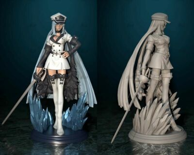 Esdeath Akame ga KILL 3D Printing Unpainted Figure Model GK Blank Kit ...