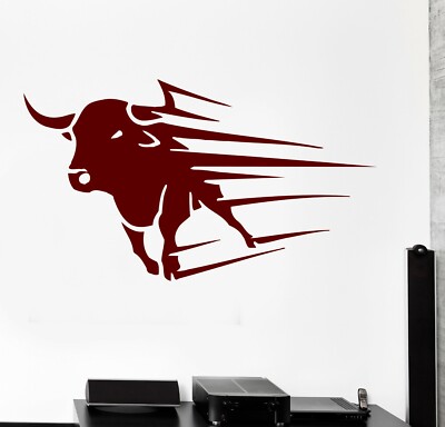 Wall Decal Bull Animal Rage Toreador Horn Vinyl Sticker (ed1670) | eBay