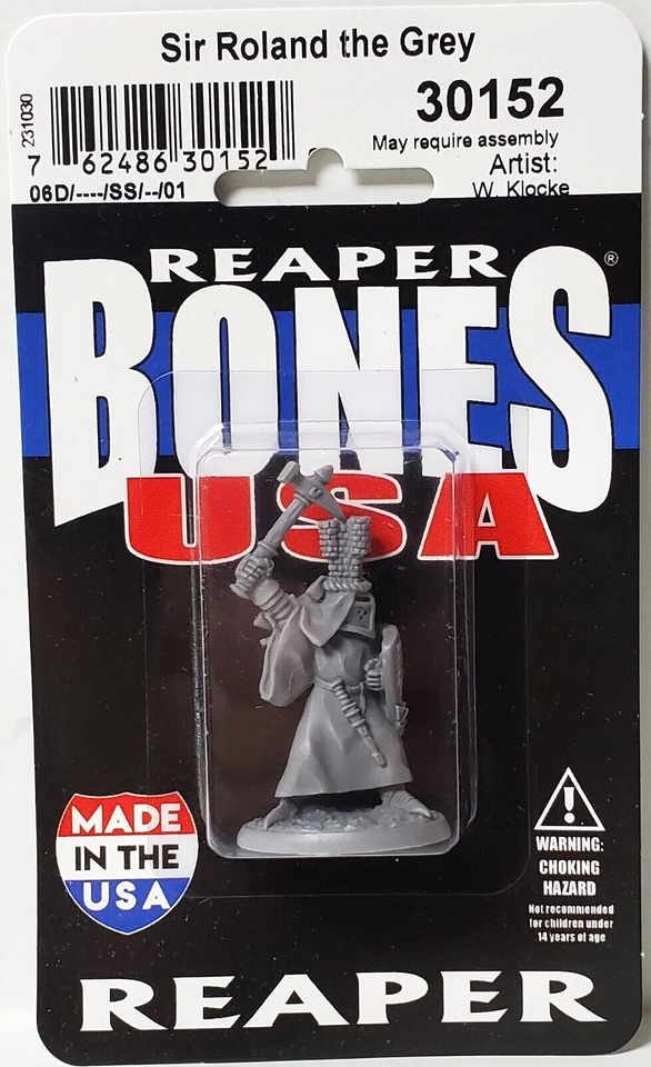 SIR ROLAND THE GREY Reaper Miniatures Bones USA: Reaper Legends ...