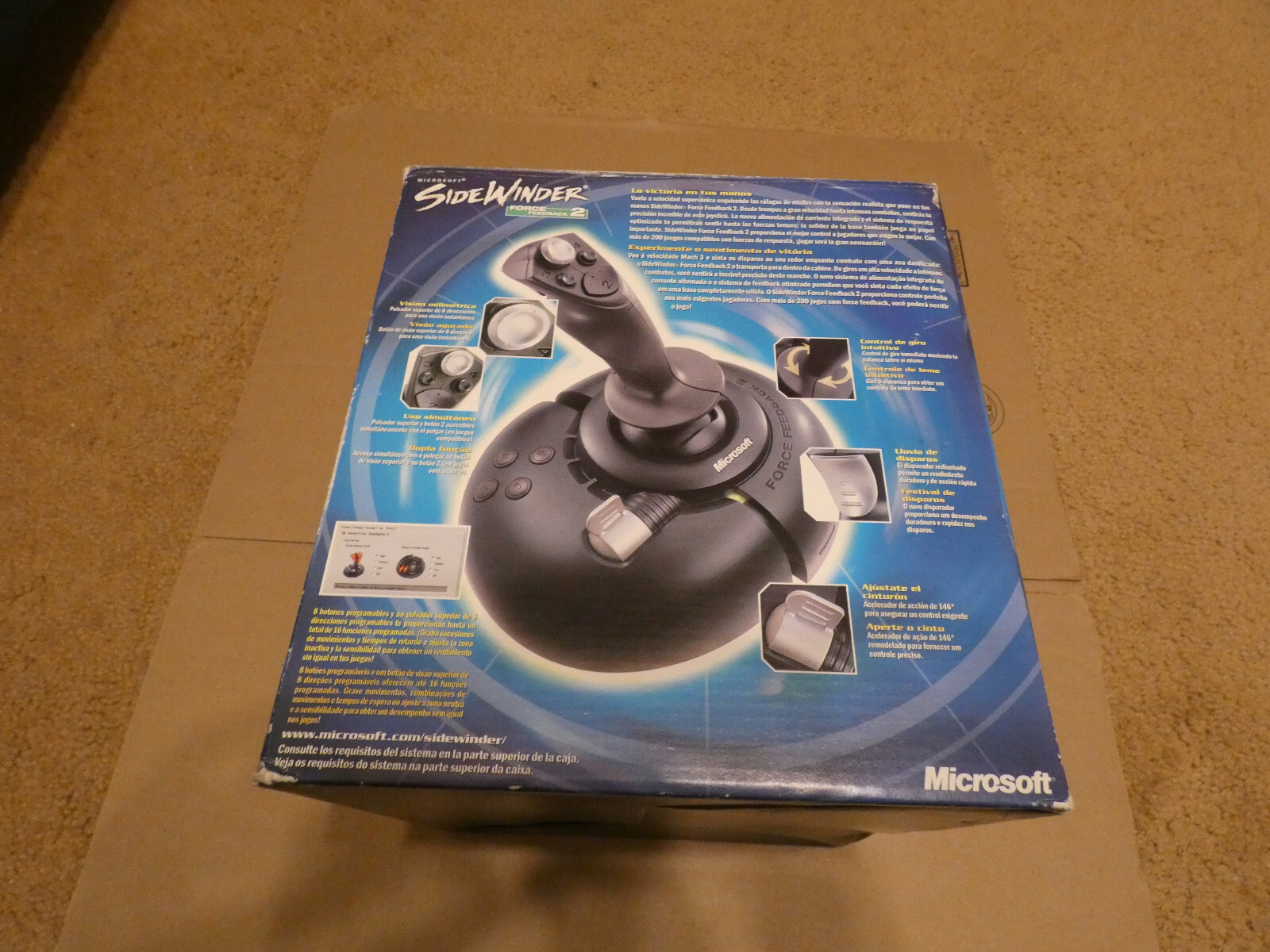 Microsoft SideWinder Force Feedback 2 (65600105) Joystick for sale ...