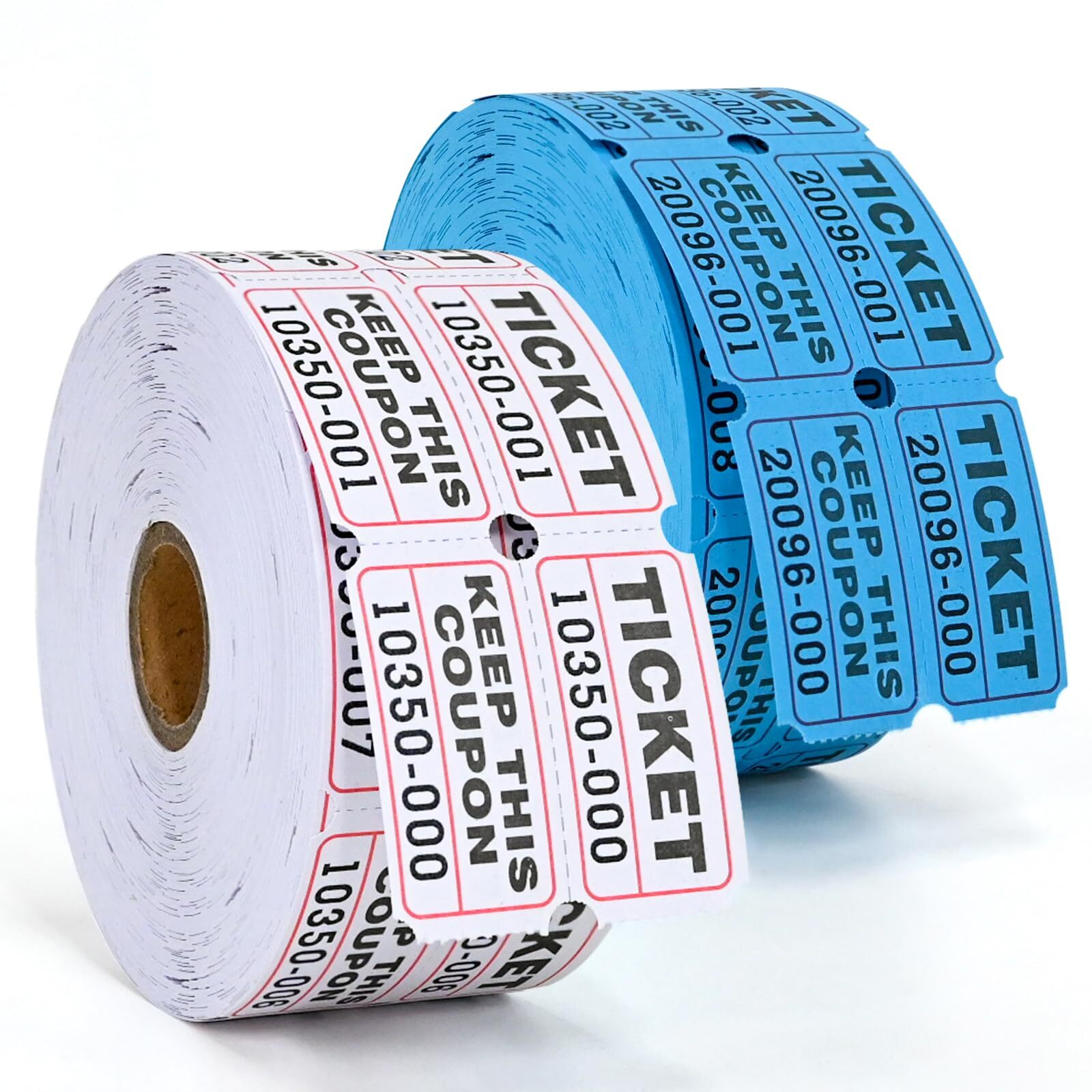 2000 Assorted Raffle Tickets Rolls with Consecutive Numbers 2 Rolls of ...