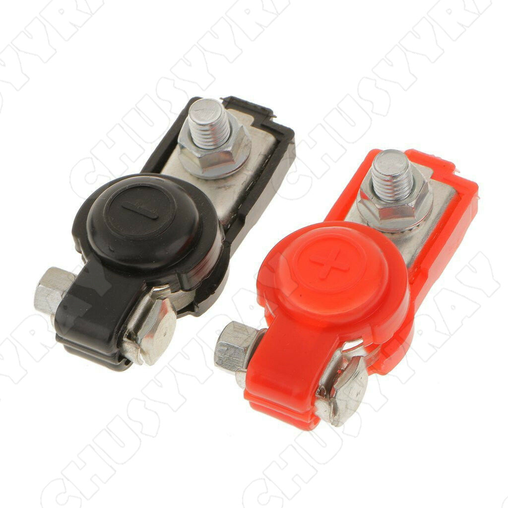 2X Auto Car Battery Terminal Clamp Clip Connector Adjustable Positive ...
