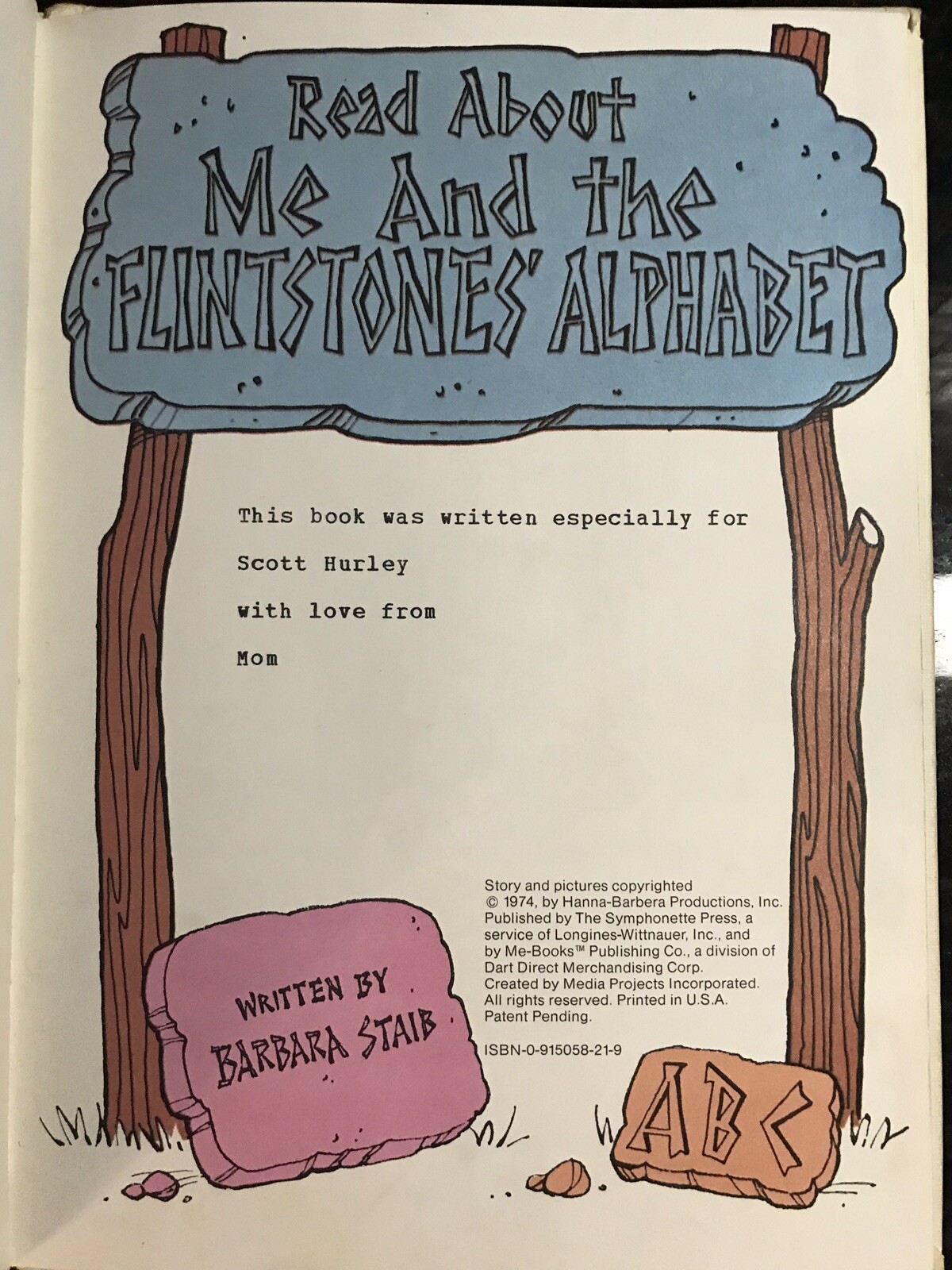 VINTAGE Read About Me and the Flintstones’ Alphabet Book 1974 | eBay