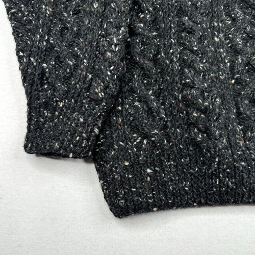 Filson Wool Fisherman's Sweater Men's Size L Cable Hand Knit Black ...