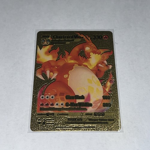 Pokemon Charizard VMAX Gold Foil Fan Art 330HP 20/189 | eBay