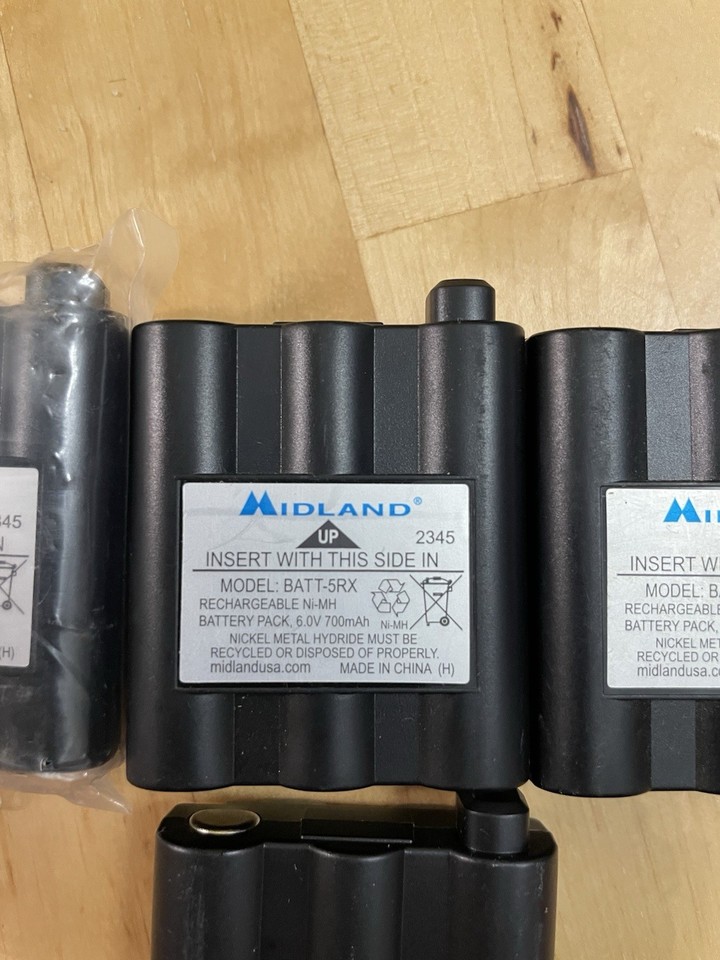 Midland Two Way Radio Rechargeable Battery Packs Lot Of 6 | eBay