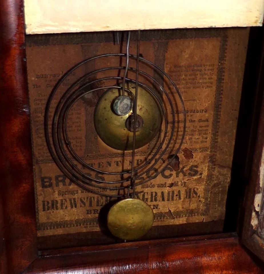 Brewster & Ingraham Miniature Ogee Clock 30 Hour T&S, Glass of Hot Air ...