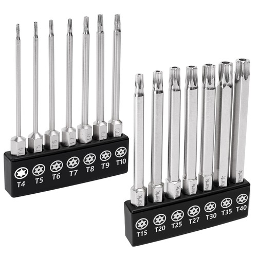 14PC Security Torx Bit Set 3" Long Tamper Proof Star Screwdriver Bit ...