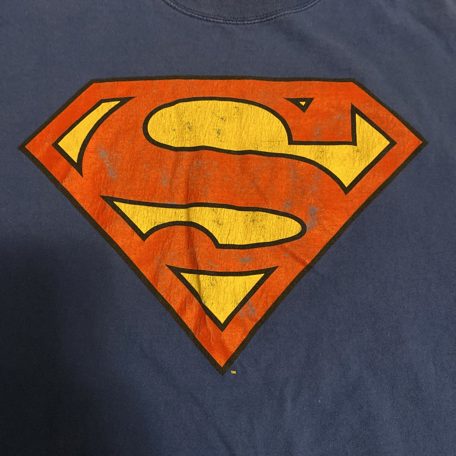 VINTAGE 01' WARNER BROS CHEST LOGO SUPERMAN TEE MENS … - Gem