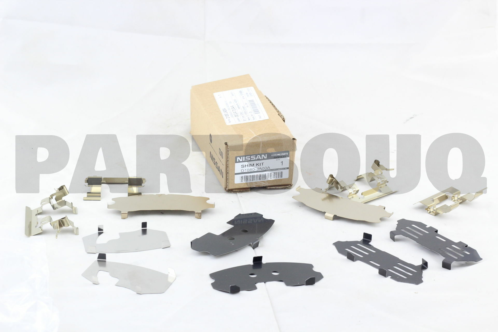 D1080JA00A Genuine Nissan HARDWARE KIT-FRONT DISC BRAKE PAD D1080-JA00A ...