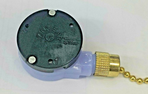 ZE-228S original Zing Ear 2-speed Pull Chain Ceiling Fan Switch brass ...