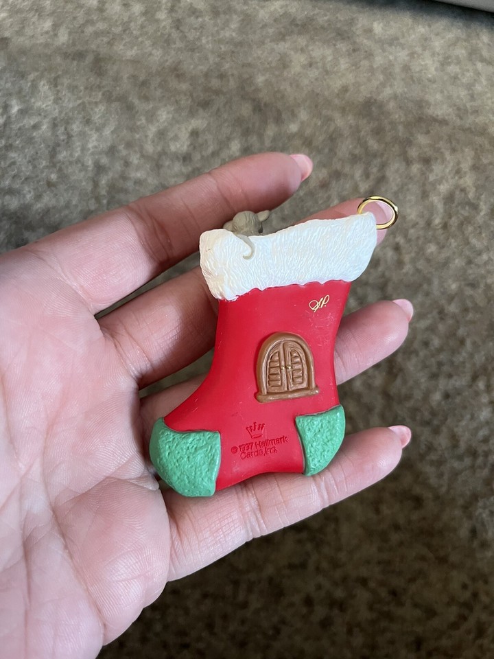 Hallmark Keepsake Ornament New Home 1997 Christmas Stocking House Mice ...